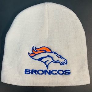 Accessories | Denver Broncos White Knit Beanie Skull Cap | Poshmark